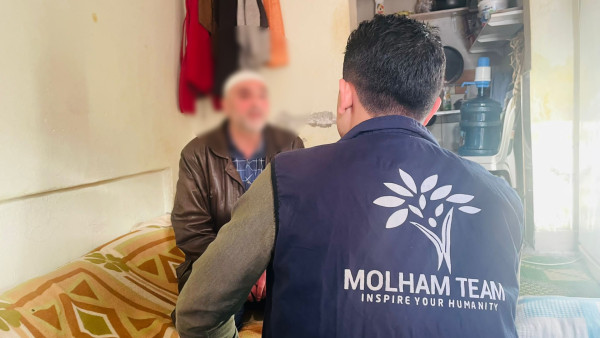 Hasan needs living expenses. - Molham Volunteering Team